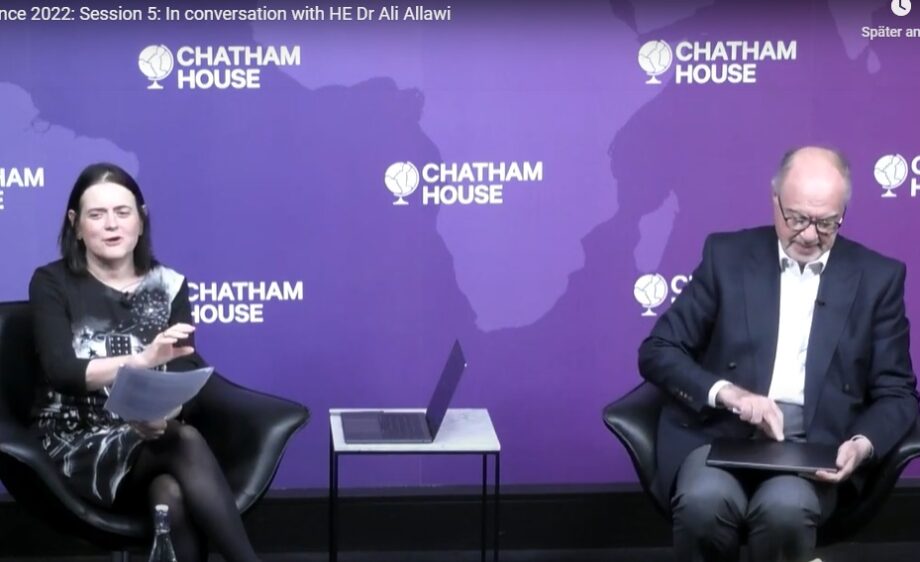 Former Iraq’s Finance Minister Ali Alawi interview on Chatham House ...